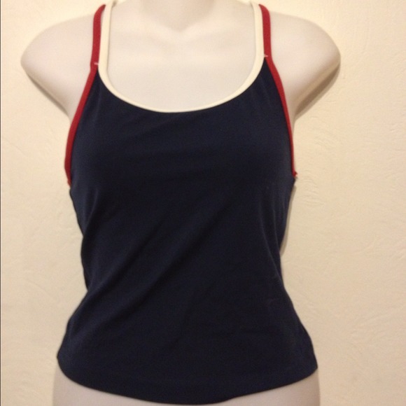 Danskin | Tops | Nwt Navy Fitness Top With Built In Bra Size Medium ...