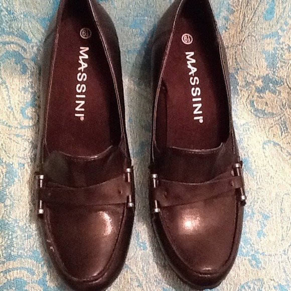 Massini | Shoes | Reduced Nwob Massini Loafer Heels | Poshmark