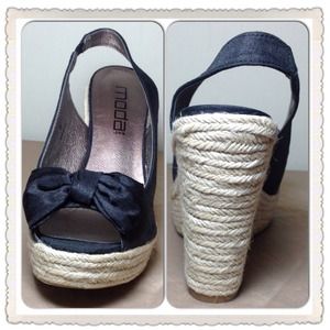 Moda Spana | Shoes | Salemoda Spana Black Wedge | Poshmark