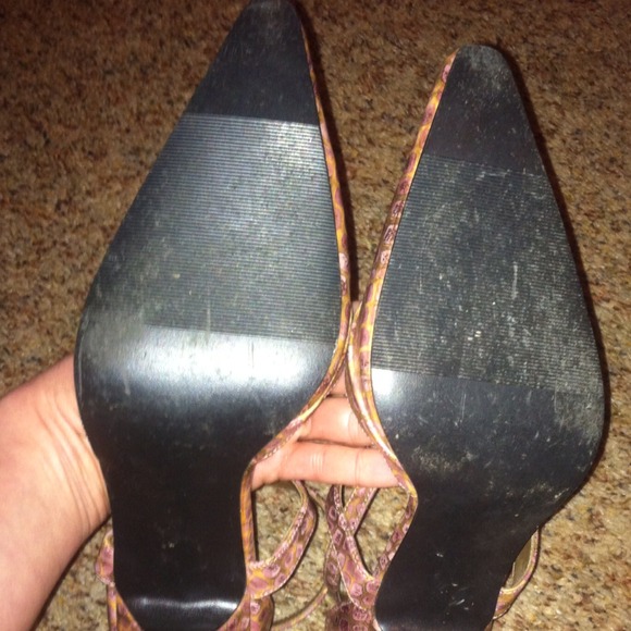 Studio C | Shoes | Studio C Tan Snake Skin Type Heels | Poshmark