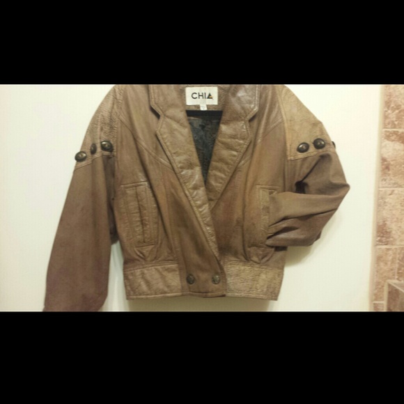 Chia | Jackets & Coats | Vintage Leather Jacket | Poshmark