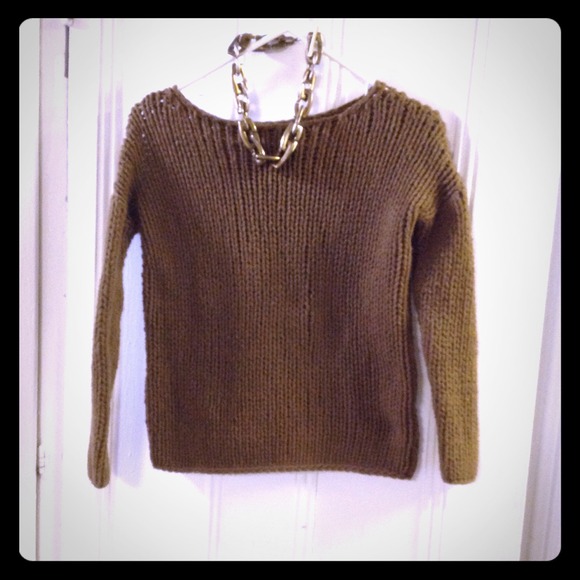 Vince | Sweaters | Vince Dark Camel Colored Thick Knit Sweater | Poshmark