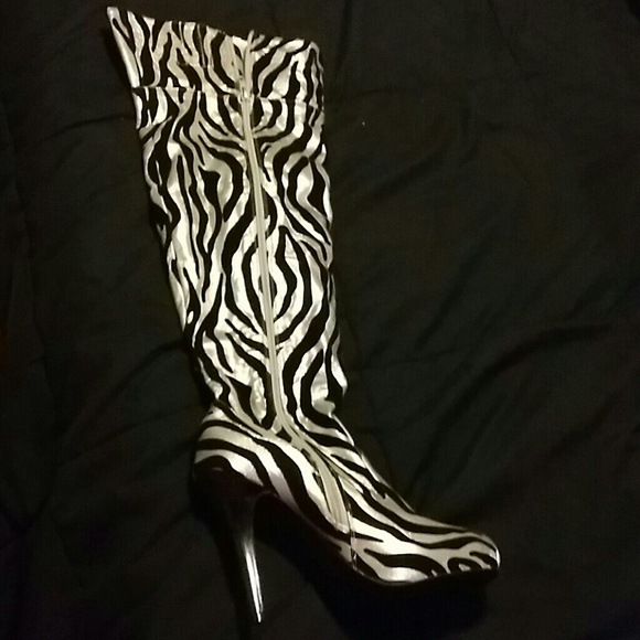 Shoes | Zebra Print Boots | Poshmark