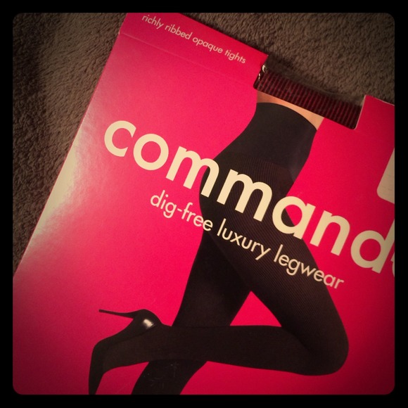 Commando | Accessories | Brand New Pink Stripe Black Tights | Poshmark