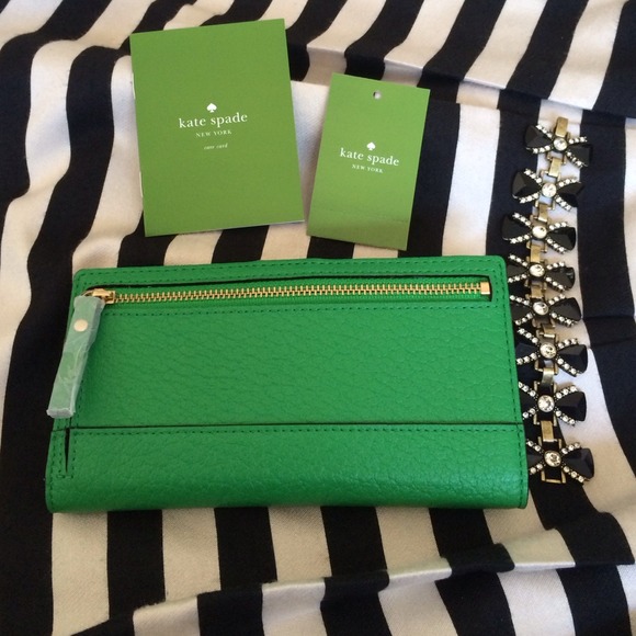 kate spade | Bags | Green Kate Spade Southport Avenue Stacy Wallet ...