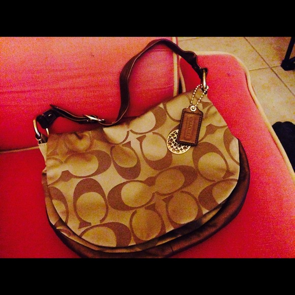 Coach | Bags | Authentic Coach Ali Signature Satin Hobo Bag | Poshmark