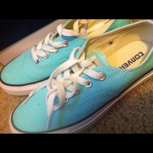 mint colored converse shoes on Poshmark