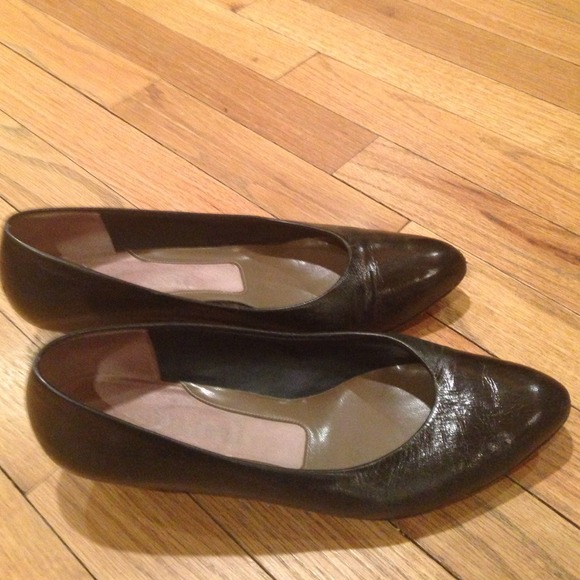 Shoes | Black Leather 12 Inch Wedge Heel | Poshmark