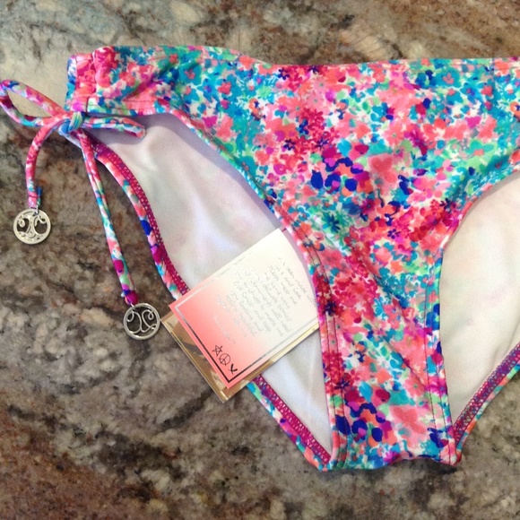 2Chillies | Swim | 2chillies Floral Rouched Side Bikini Bottoms | Poshmark