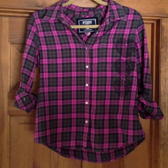 Louis Vuitton Pajamas Pink Flannel Shirt Women | semashow.com