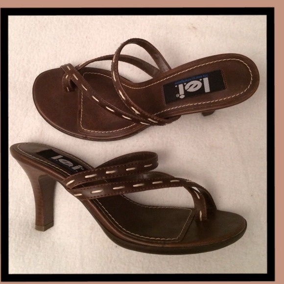 lei | Shoes | L Ei Brown Leather Sandals | Poshmark