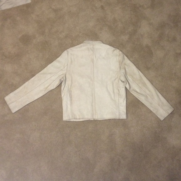 Jackets & Coats | Cream Colored Unisex Leather Jacket | Poshmark