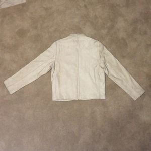 Jackets & Coats | Cream Colored Unisex Leather Jacket | Poshmark