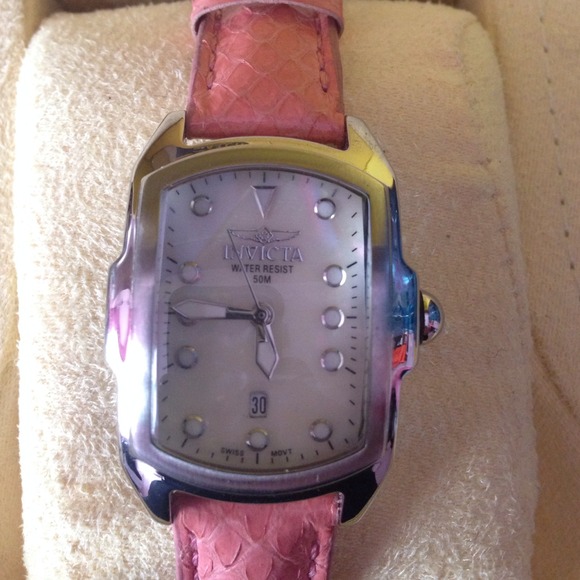 Invicta | Jewelry | Womens Pink Invicta Snakeskin Watch New In Box ...