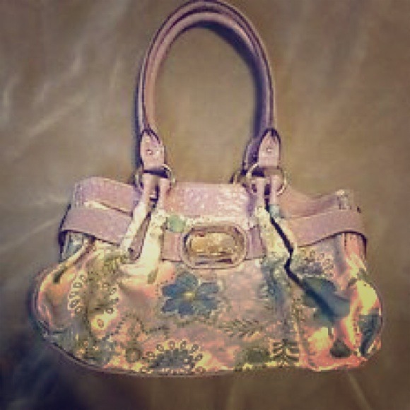 Kathy Van Zeeland | Bags | Kathy Van Zeeland Floral And Silver Purse ...