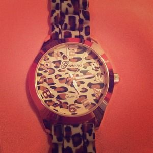 Pink Geneva silicone watch NWOT OS from Bella's closet on Poshmark