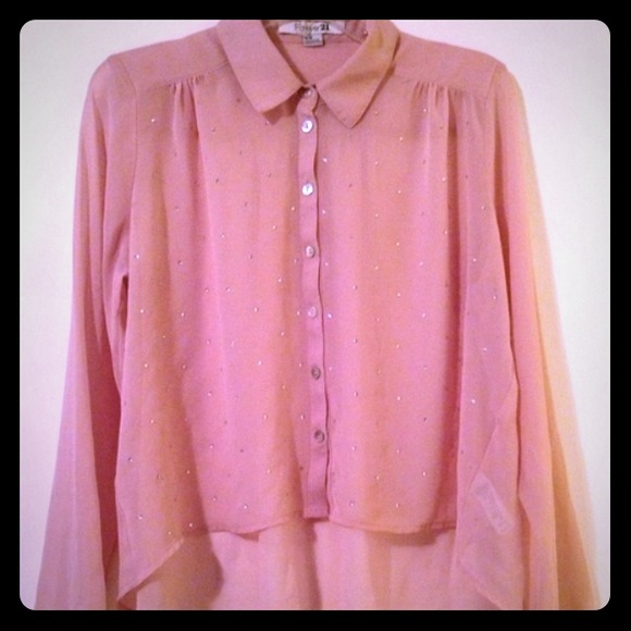 Tops | Rhinestone Button Up | Poshmark