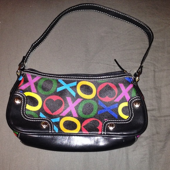 XOXO | Bags | Xoxo Black And Colorful Shoulder Purse | Poshmark
