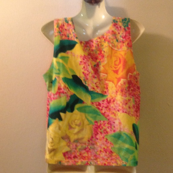 Nancy Bolen | Tops | Bright Colored Tank Top | Poshmark