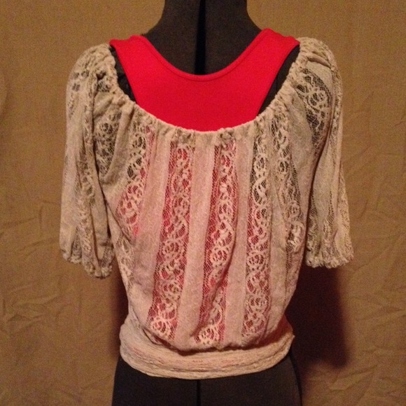 Tops | Cream Colored Lace Top | Poshmark