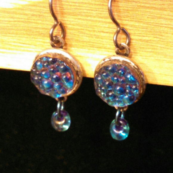 Lisa Bess | Jewelry | Blue Raz Artisan Bubble Art Glass Dangle Earrings ...