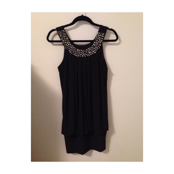 B Smart | Dresses | B Smart Black Beaded Cocktail Dress | Poshmark