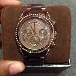 Michael Kors | Jewelry | Chocolate Brown Michael Kors Woman Watch ...