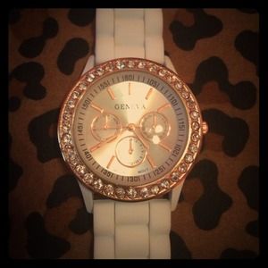 Pink Geneva silicone watch NWOT OS from Bella's closet on Poshmark