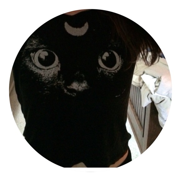 Brandy Melville | Tops | Sold Brandy Melville Black Cat Luna Muscle ...