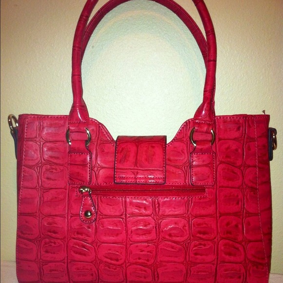 Alyssa | Bags | New With Tags Red Alyssa Vegan Satchel Handbag | Poshmark