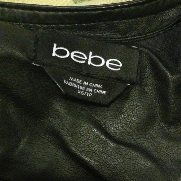 bebe | Jackets & Coats | Bebe Short Black Leather Jacket | Poshmark