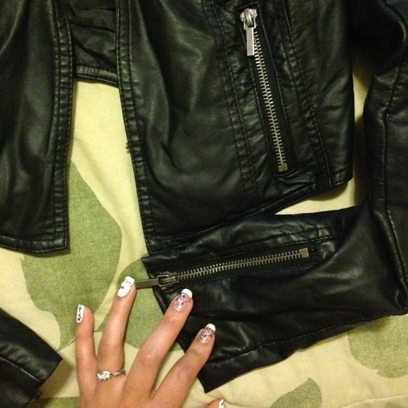 bebe | Jackets & Coats | Bebe Short Black Leather Jacket | Poshmark