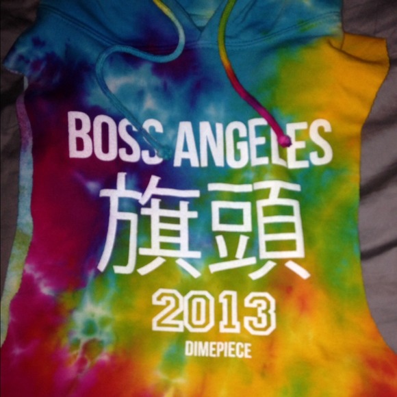 Dimepiece | Sweaters | Dimepiece La Tie Dyed Cutoff Hoodie | Poshmark