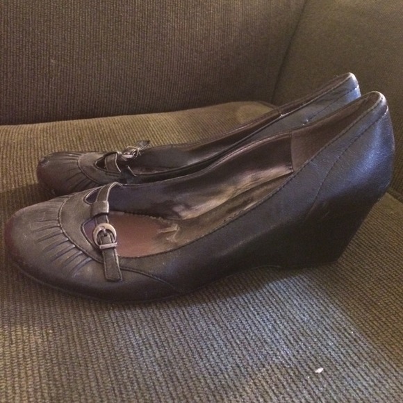 Report | Shoes | Report Leather Wedges | Poshmark