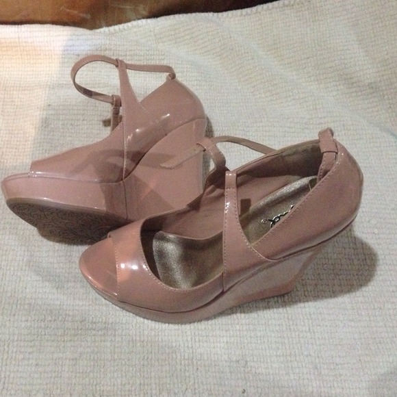 Shoes | Salmon Pink Wedge Heels | Poshmark