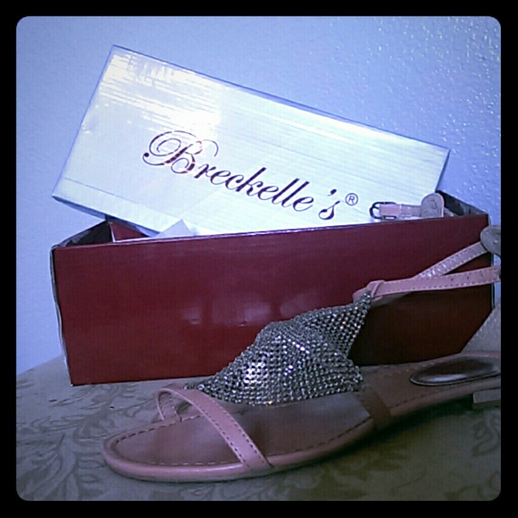 Shoes | Rose Gladiator Shoes With Metallic Design | Poshmark