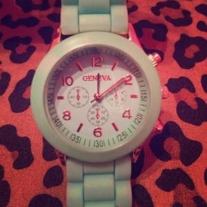 Pink Geneva silicone watch NWOT OS from Bella's closet on Poshmark