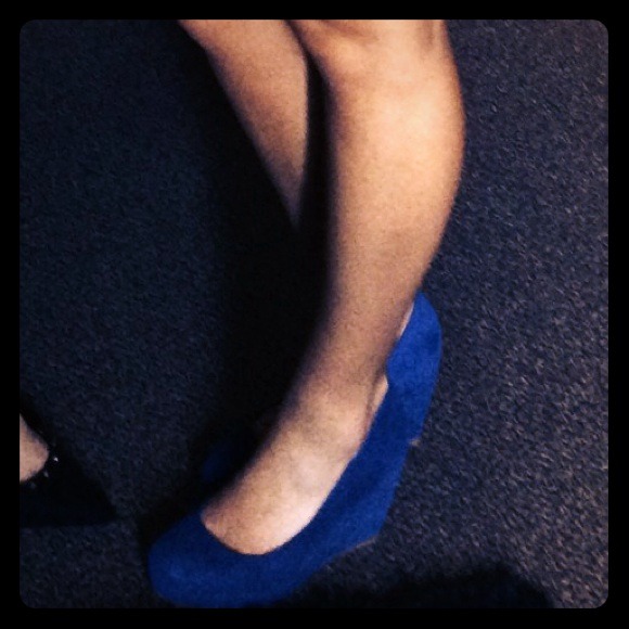 Shoes | Cobalt Blue Wedges | Poshmark