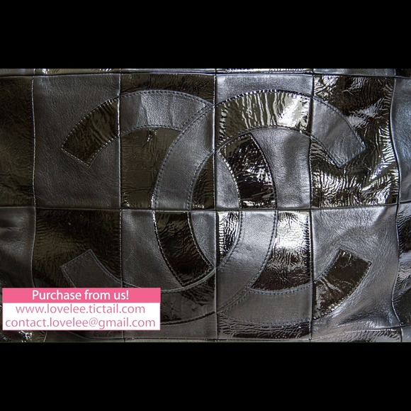 CHANEL | Bags | Chanel Black Leather Checkered Tote | Poshmark