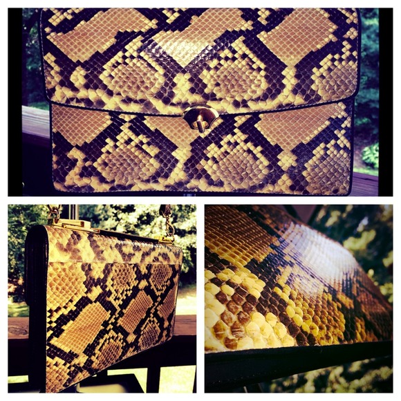 Vintage | Bags | Very Rare Vintage Italian 0 Python Flap Bag | Poshmark
