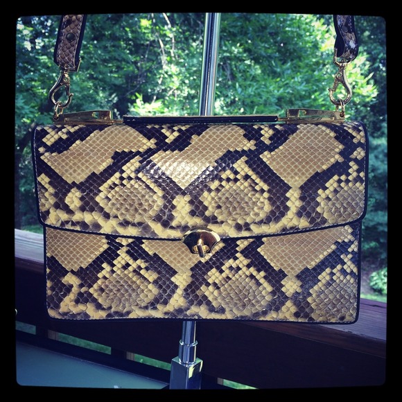 Vintage | Bags | Very Rare Vintage Italian 0 Python Flap Bag | Poshmark