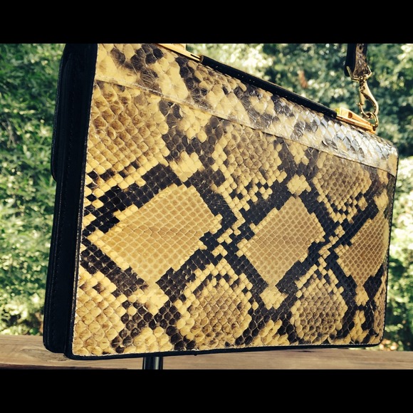 Vintage | Bags | Very Rare Vintage Italian 0 Python Flap Bag | Poshmark