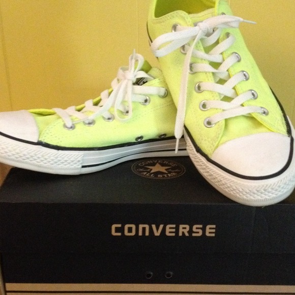 Converse | Shoes | Highlighter Yellow Converse In Womans | Poshmark