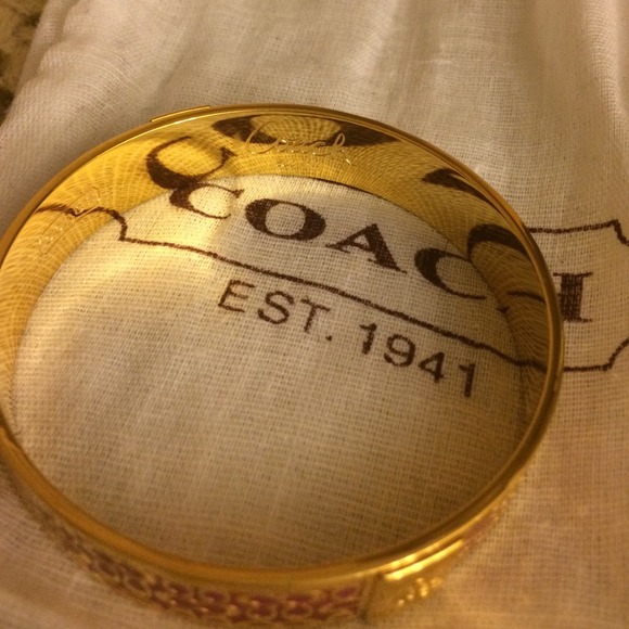 Coach | Jewelry | New Coach Pink And Gold Bangle | Poshmark