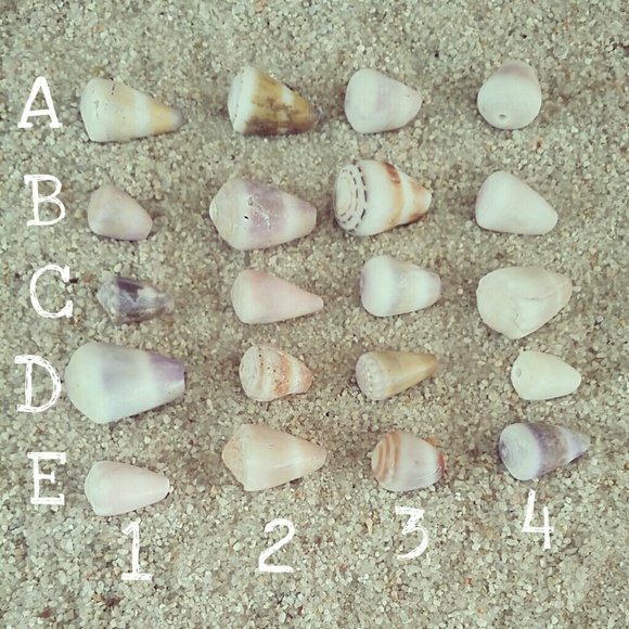 Handmade | Jewelry | New Shells Chart To Choose From | Poshmark
