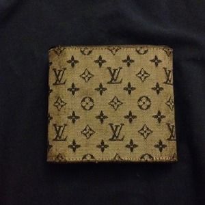 Louis Vuitton | Bags | Louis Vuitton Mini Monogram Lin Wallet In Denim ...