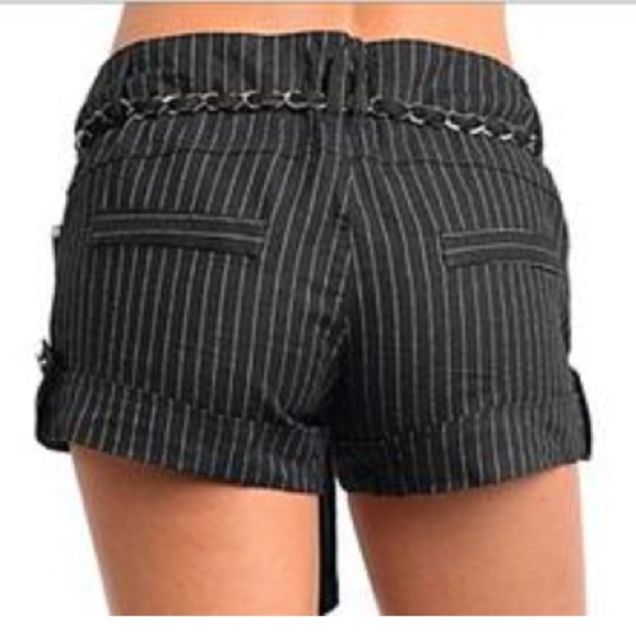 Shorts | Pin Strip Shorts With Tie Belt | Poshmark