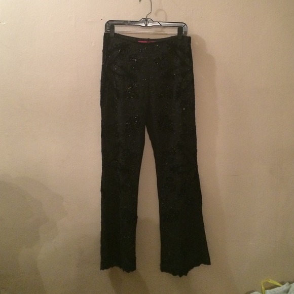 Emma Black | Pants & Jumpsuits | Stunning Beaded Silk Velvet Pant ...