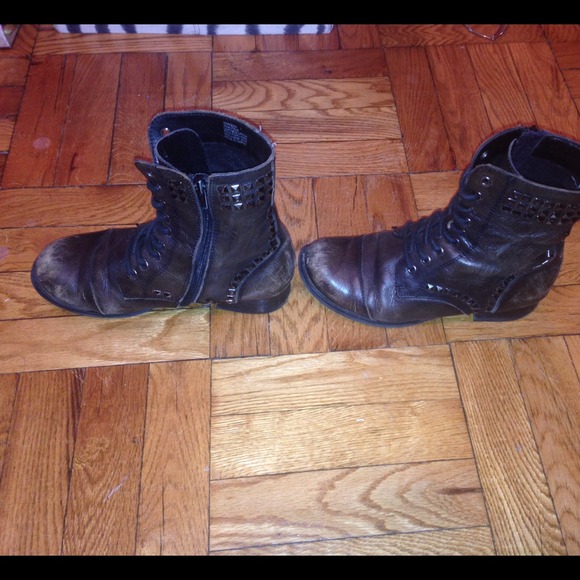 Shoes | Combats With A Worn Out Look | Poshmark