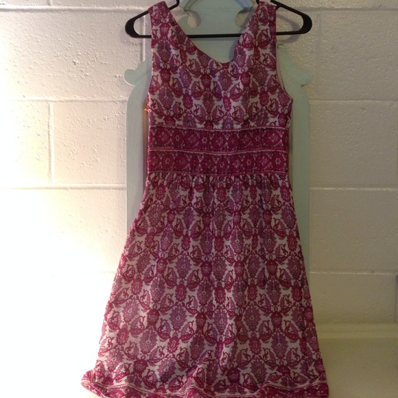 Studio M | Dresses | Studio M Raspberry Pink White Floral Sundress ...